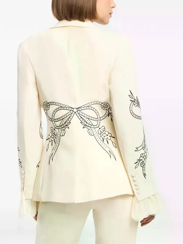 Cinq À Sept Cheyenne Ribbon Blazer - Neutrals