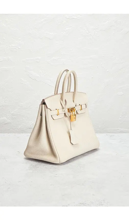 FWRD RENEW Hermes Togo Birkin 25 Handbag - Cream