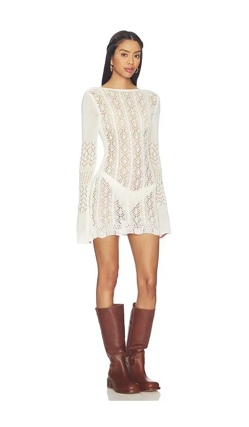 SNDYS. Mattie Crochet Mini Dress