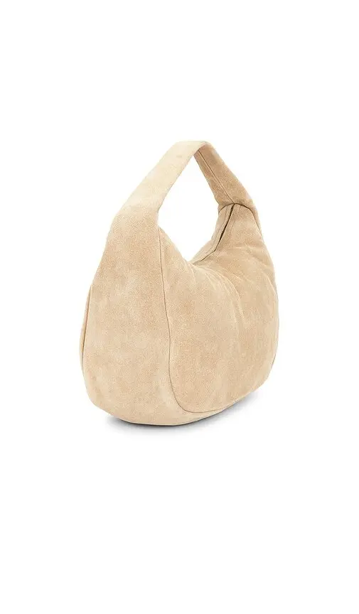 ST. AGNI Suede Bon Bon Bag - Beige