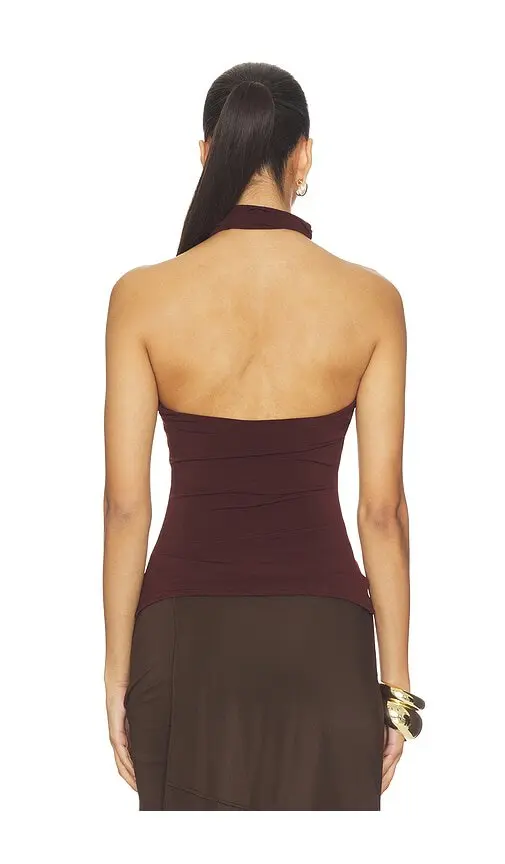 LOVERS AND FRIENDS Halterneck Top With Ring Detail