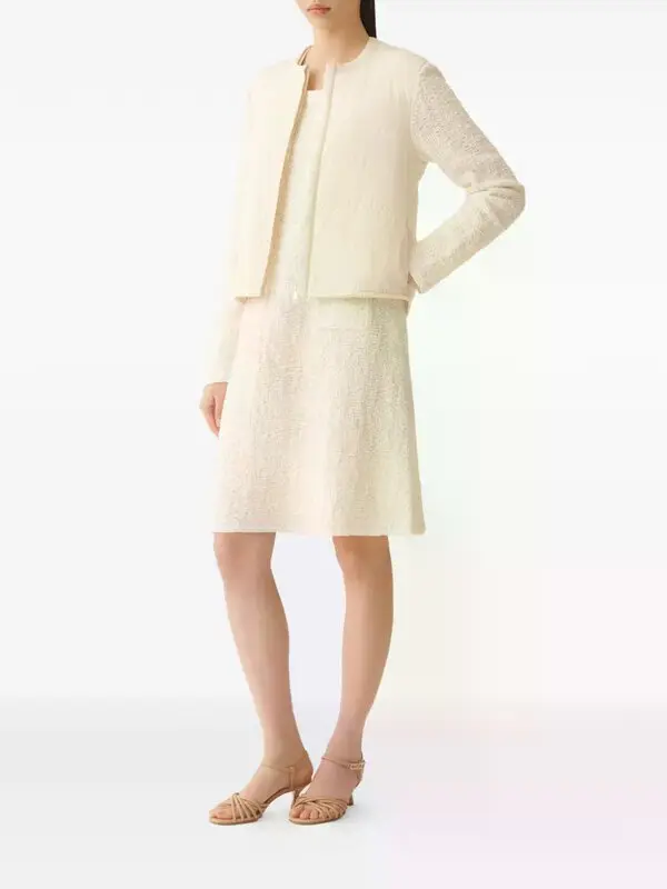 Fabiana Filippi Quilted Texture Zip-up Jacket - Neutrals