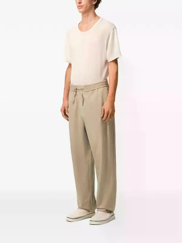 AMI Paris Cotton Gabardine Trousers With Elasticated Waist And Drawstring