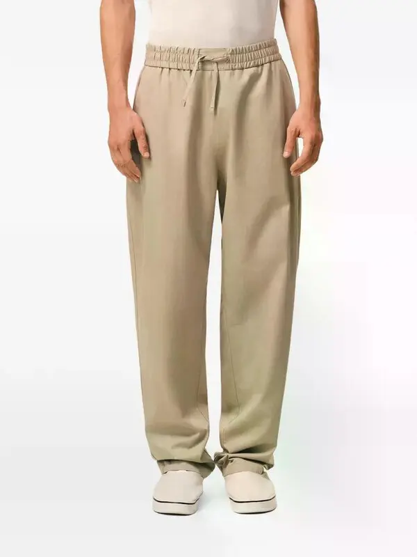AMI Paris Cotton Gabardine Trousers With Elasticated Waist And Drawstring