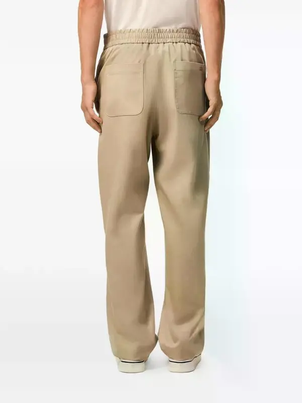 AMI Paris Cotton Gabardine Trousers With Elasticated Waist And Drawstring