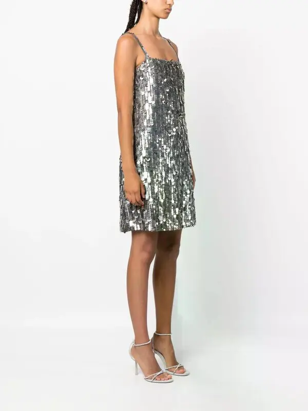 P.a.r.o.s.h Sequin Mini Dress - Silver