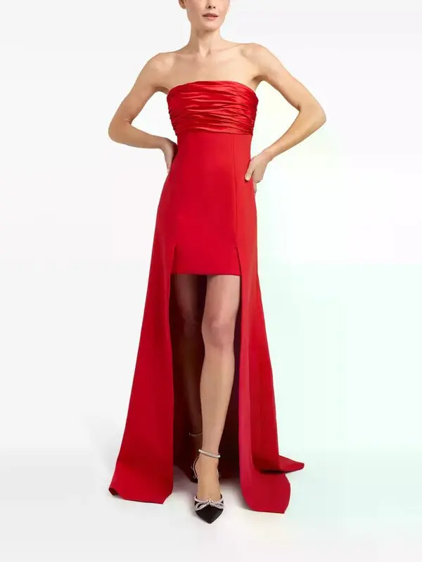 Cinq À Sept Strapless High-low Gown