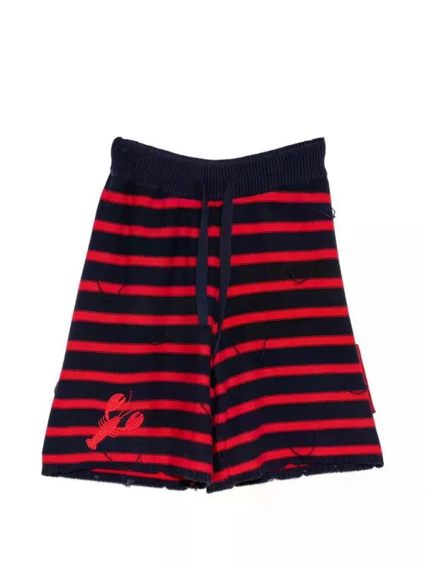 Joshua Sanders Striped Lobster Shorts - Blue
