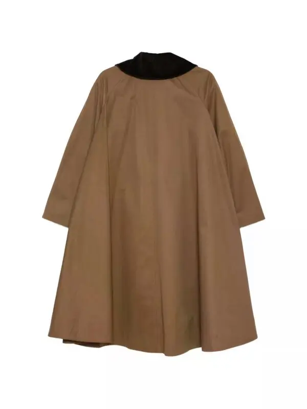 A.W.A.K.E. Mode Gaberdine Coat With Front Flap Pockets