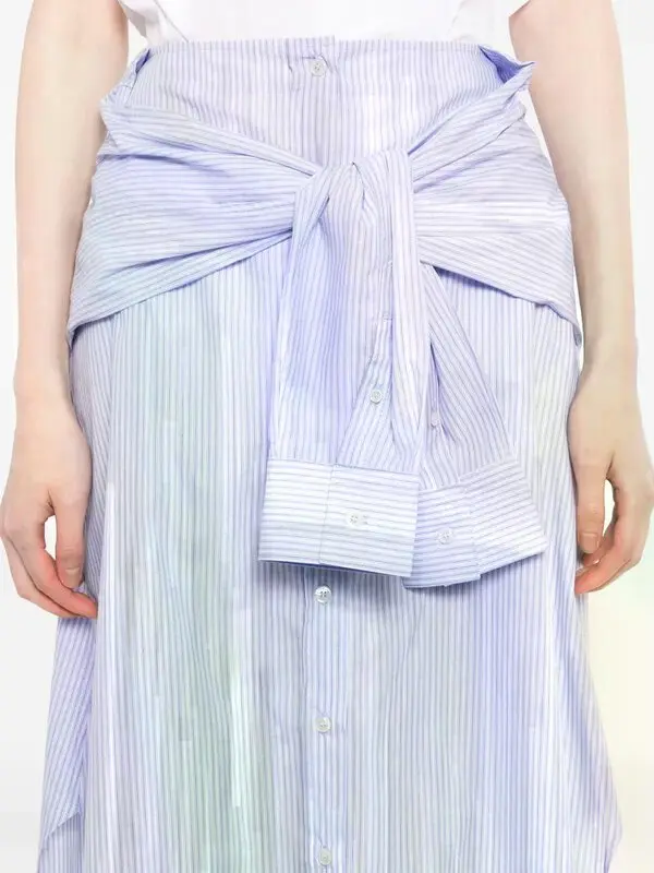 YCH Striped Midi Skirt