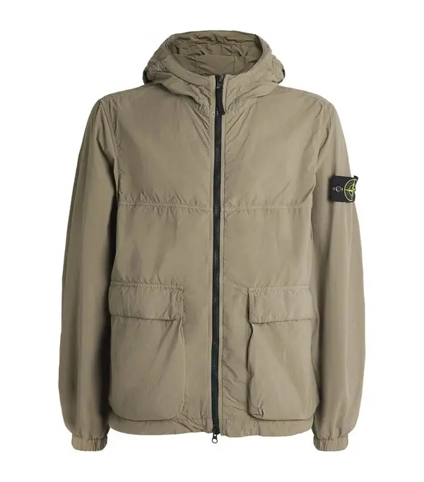 Stone Island Short Hooded Parka - Green