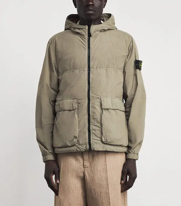 Stone Island Short Hooded Parka - Green