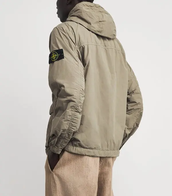 Stone Island Short Hooded Parka - Green
