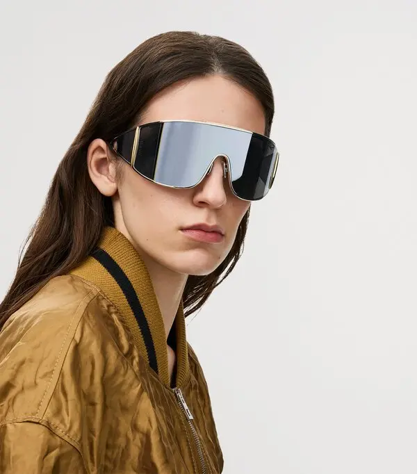 Loewe Metal Speed Shield Sunglasses - Silver