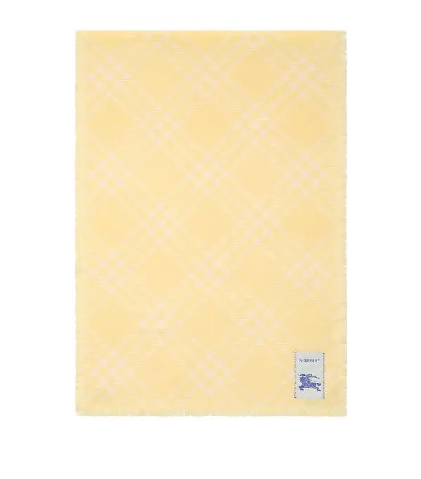 Burberry Wool-silk Check Scarf - Beige