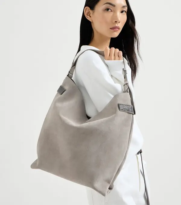 Brunello Cucinelli Suede Shoulder Bag