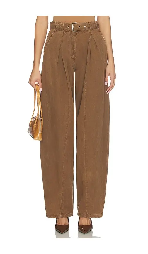 Blumarine Canvas Wide Leg Trousers