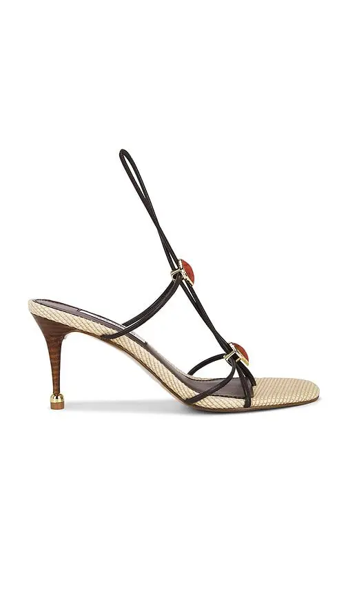 Steve Madden Ramos Strappy Stiletto Sandal With Gemstone Detail