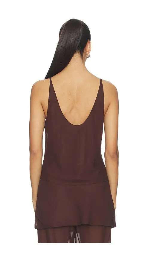 MADISON THE LABEL Anastasia Tank - Chocolate