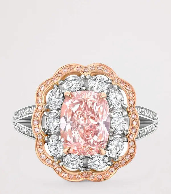 BOODLES Platinum, Rose Gold And Diamond Ring