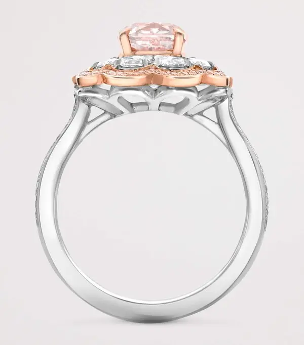 BOODLES Platinum, Rose Gold And Diamond Ring