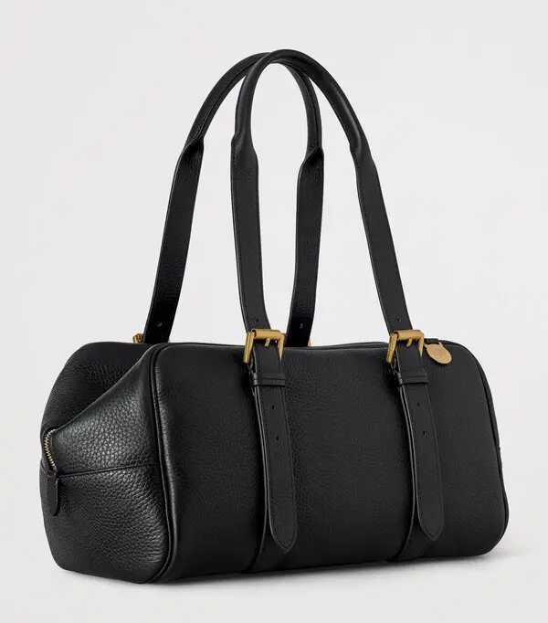 Mulberry Grained Leather Boston Shoulder Bag - Black