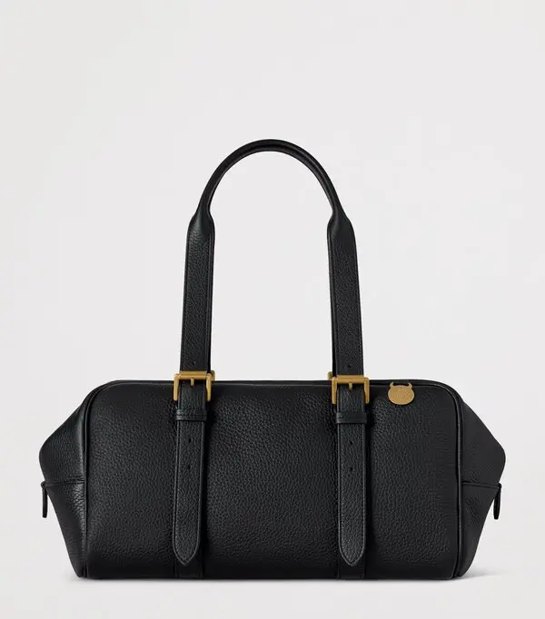 Mulberry Grained Leather Boston Shoulder Bag - Black