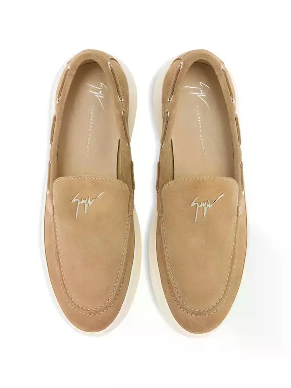 GIUSEPPE ZANOTTI Conley Loafers With Signature Detail - Neutrals