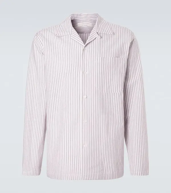 UMIT BENAN Havana Striped Linen And Cotton Shirt - Brown
