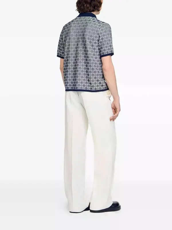 Sandro Square Cross Jacquard Shirt