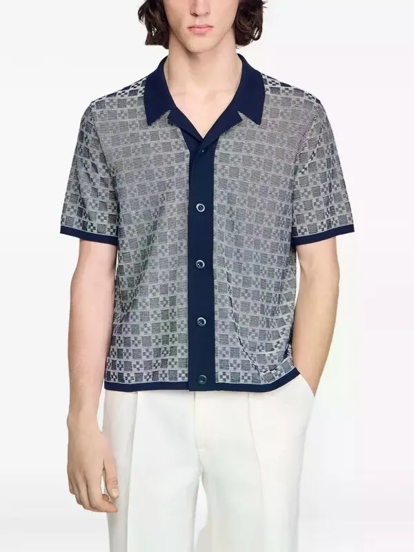 Sandro Square Cross Jacquard Shirt