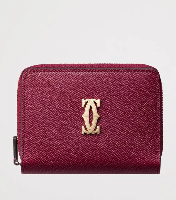 Cartier Leather C De Wallet - Red