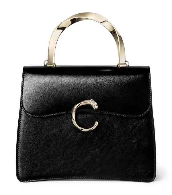 Cartier Mini Leather Panthère Top-handle Bag