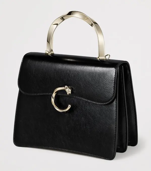 Cartier Mini Leather Panthère Top-handle Bag