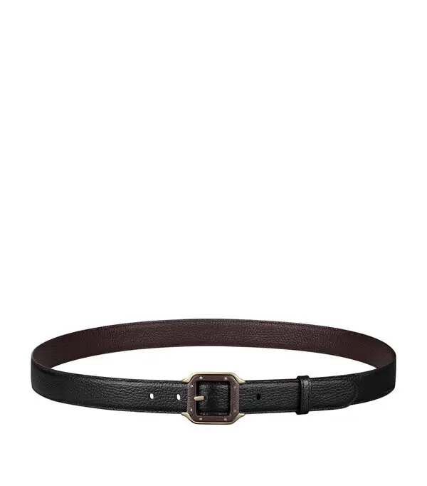 Cartier Santos De Reversible Leather Belt - Black