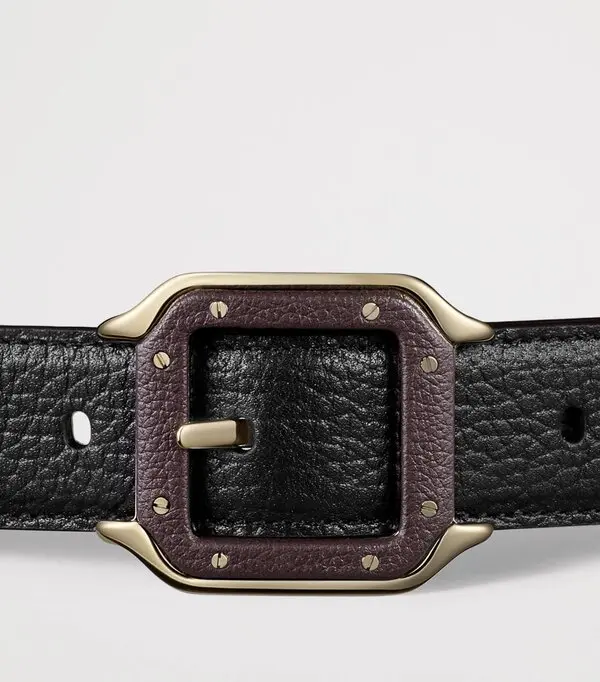 Cartier Santos De Reversible Leather Belt