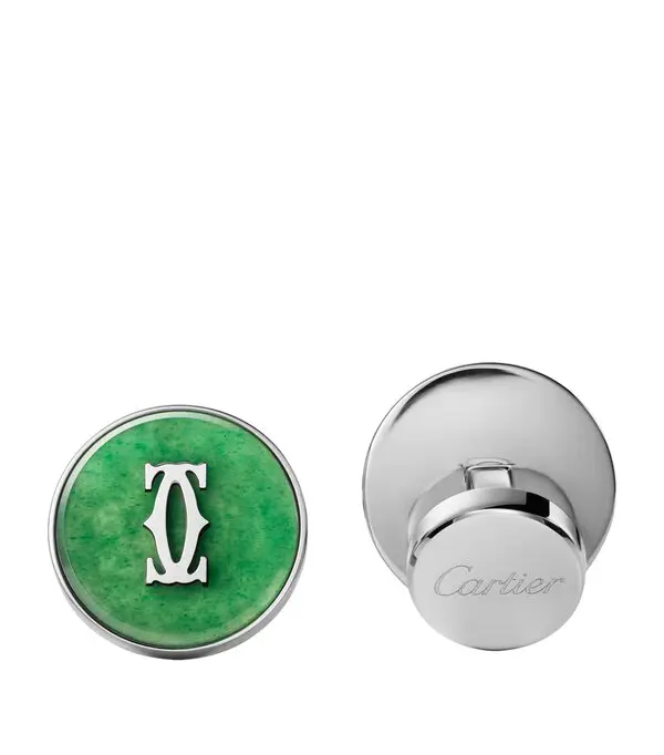 Cartier Sterling Double C De Cufflinks - Silver