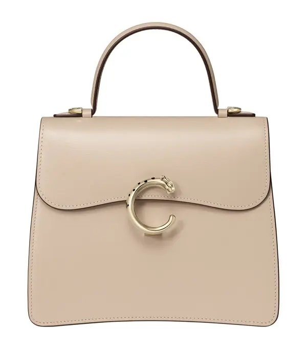 Cartier Panthère De Top-handle Bag - Beige