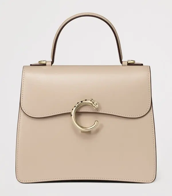 Cartier Panthère De Top-handle Bag - Beige