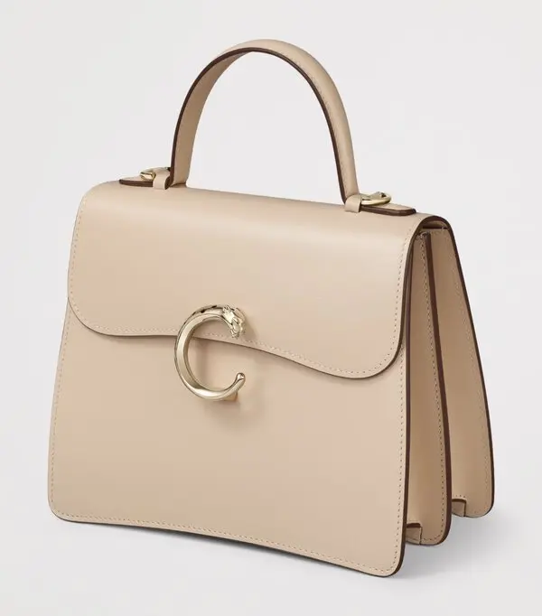 Cartier Panthère De Top-handle Bag - Beige