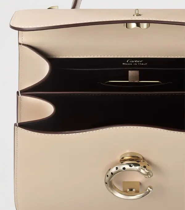 Cartier Panthère De Top-handle Bag - Beige