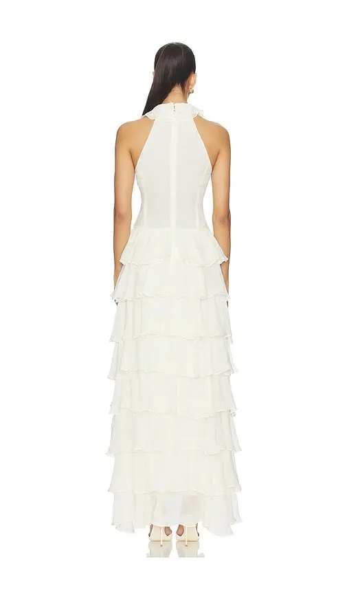 NICHOLAS Yasira Maxi Dress With Tiered Ruffle Skirt