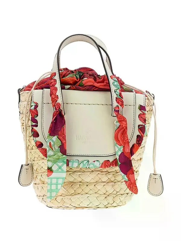 CUBA LAB Floral Print Top Handle Clutch Bag