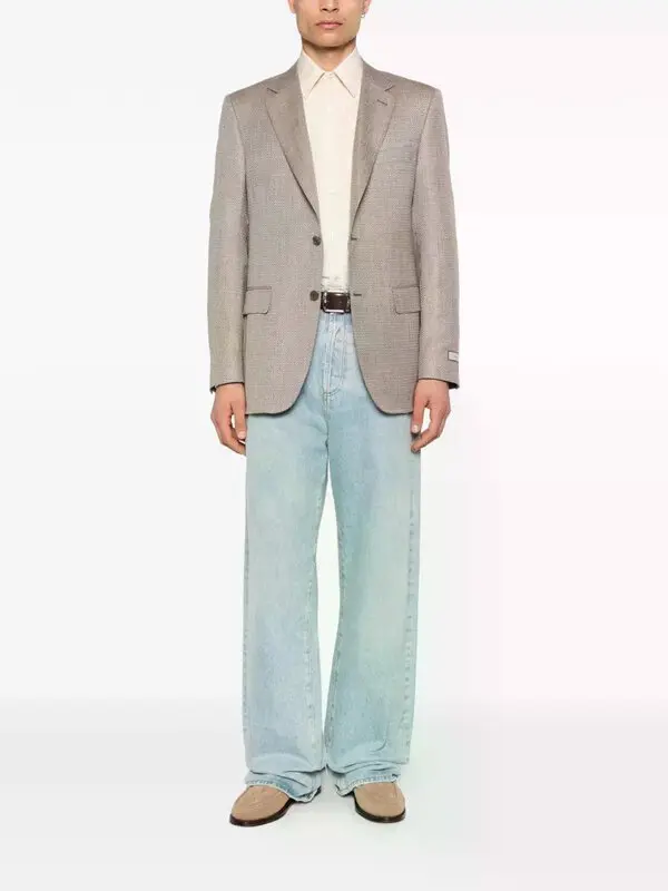 Canali Textured Blazer - Neutrals