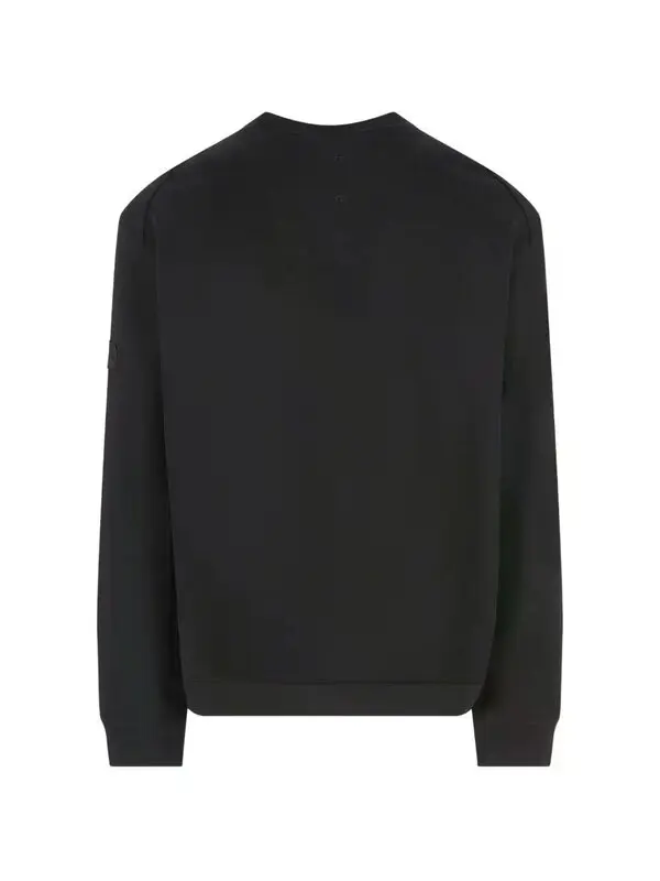Premiata Crew Neck Sweatshirt With Logo Patch - Black