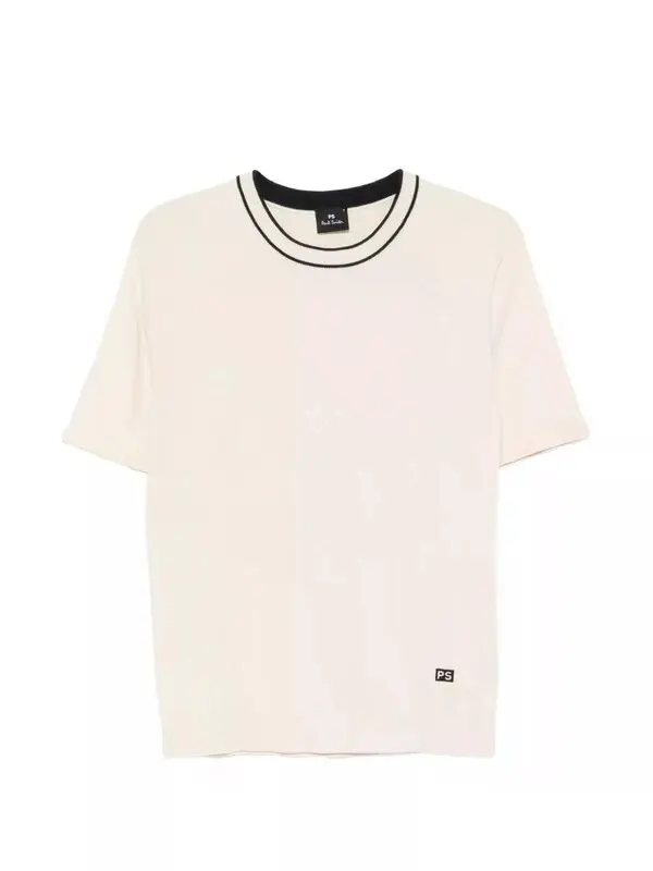 Paul Smith Logo-embroidered T-shirt - Neutrals