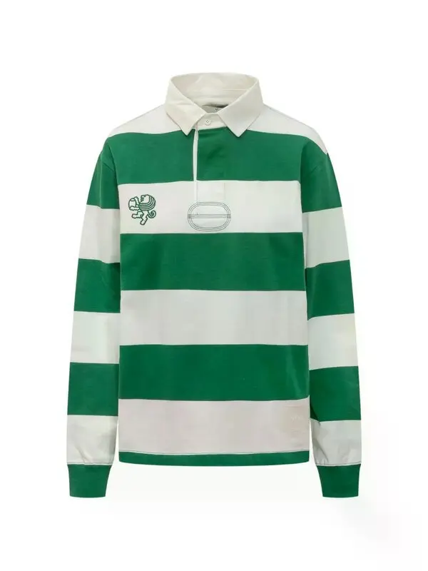 WOC Striped Long-sleeve Polo Shirt