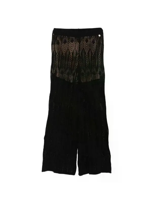 Liu Jo Open-work Trousers - Black