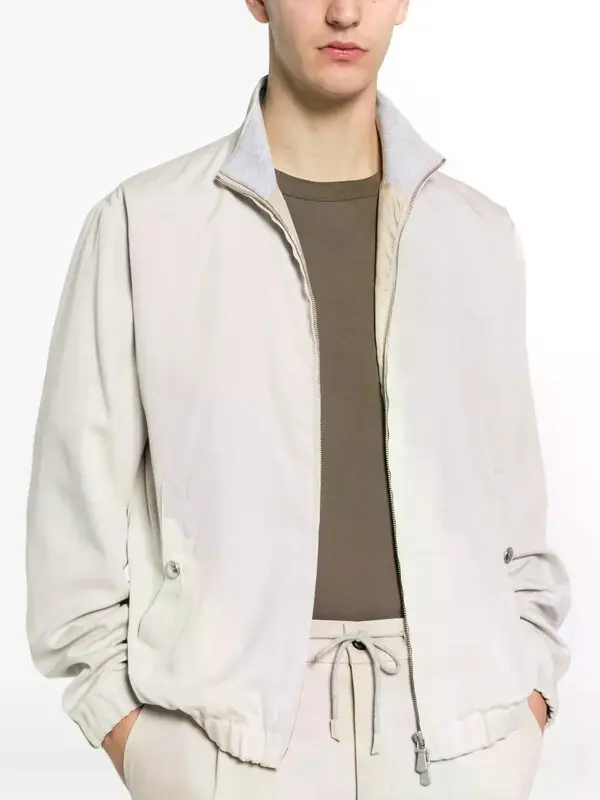 Eleventy Full-zip Jacket - Neutrals
