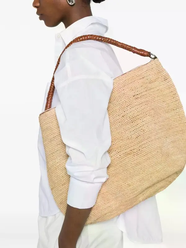 IBELIV Utopia Crocheted Raffia Shoulder Bag - Neutrals